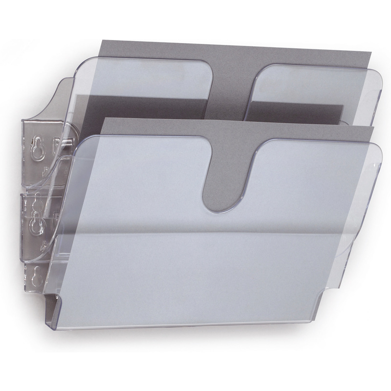 DURABLE Wand Prospekthalter Set FLEXIPLUS 2 A4 2 Fächer 1709014400